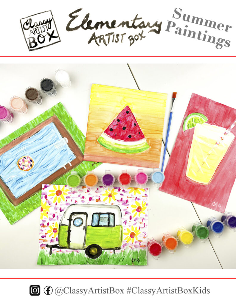 Welcome to your art class in a box! • Classy Artist Box, online art ...