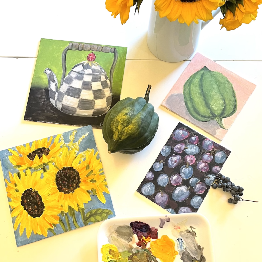 Country Kitchen Fall Paintings • Classy Artist Box