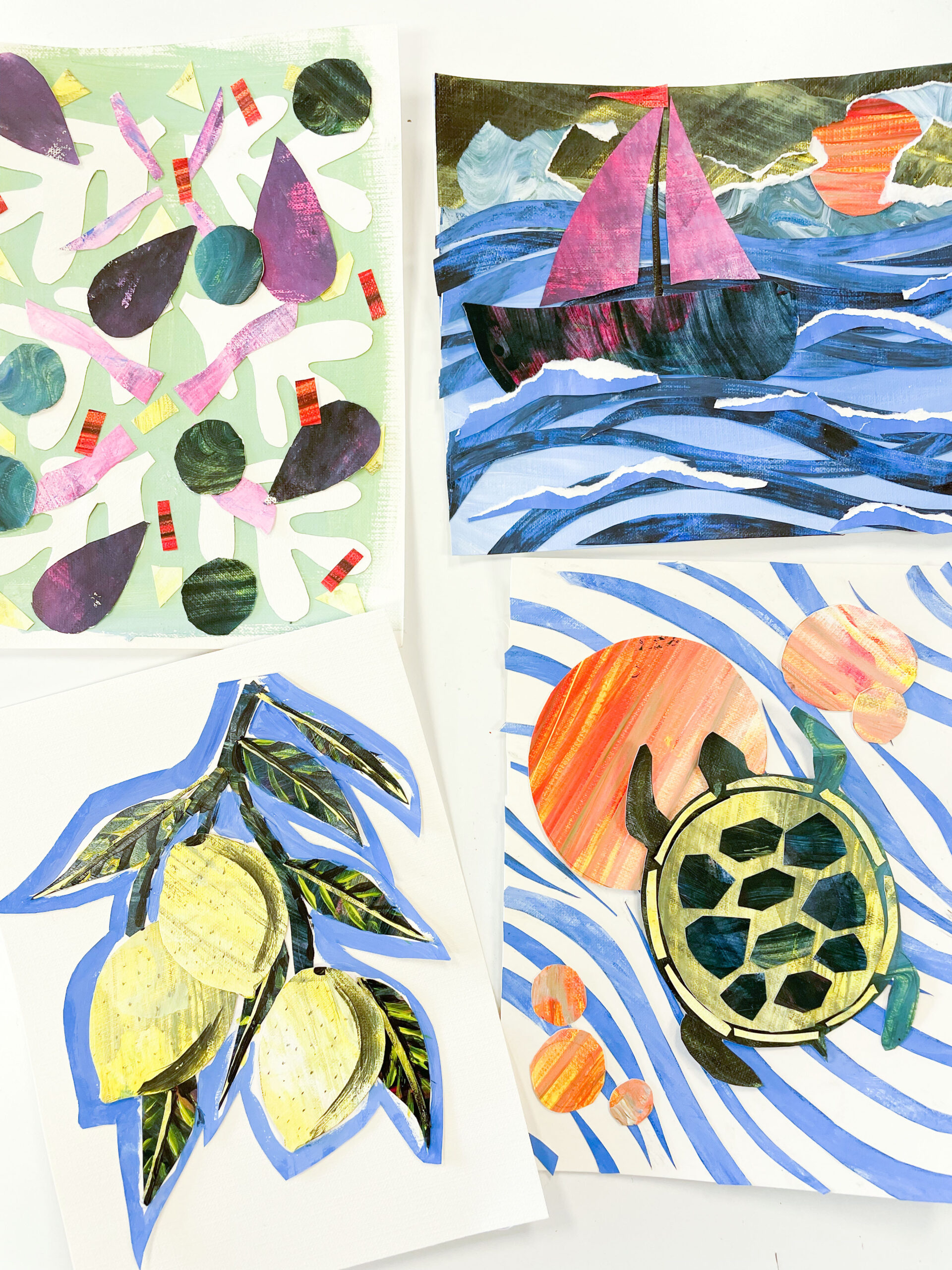 Painted Paper Collage • Classy Artist Box